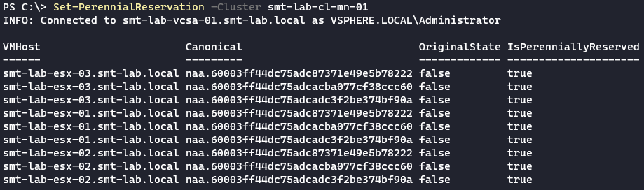 Get Set And Remove Perennial Reservations Using Powershell Functions